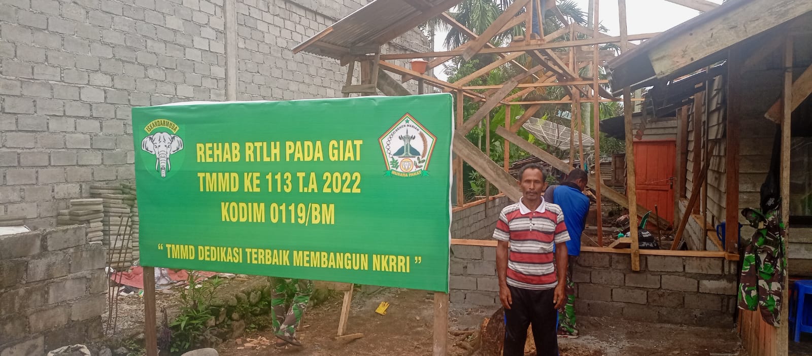 Begini Ungkapan Jumadin, Saat Rumahnya di Renovasi TNI