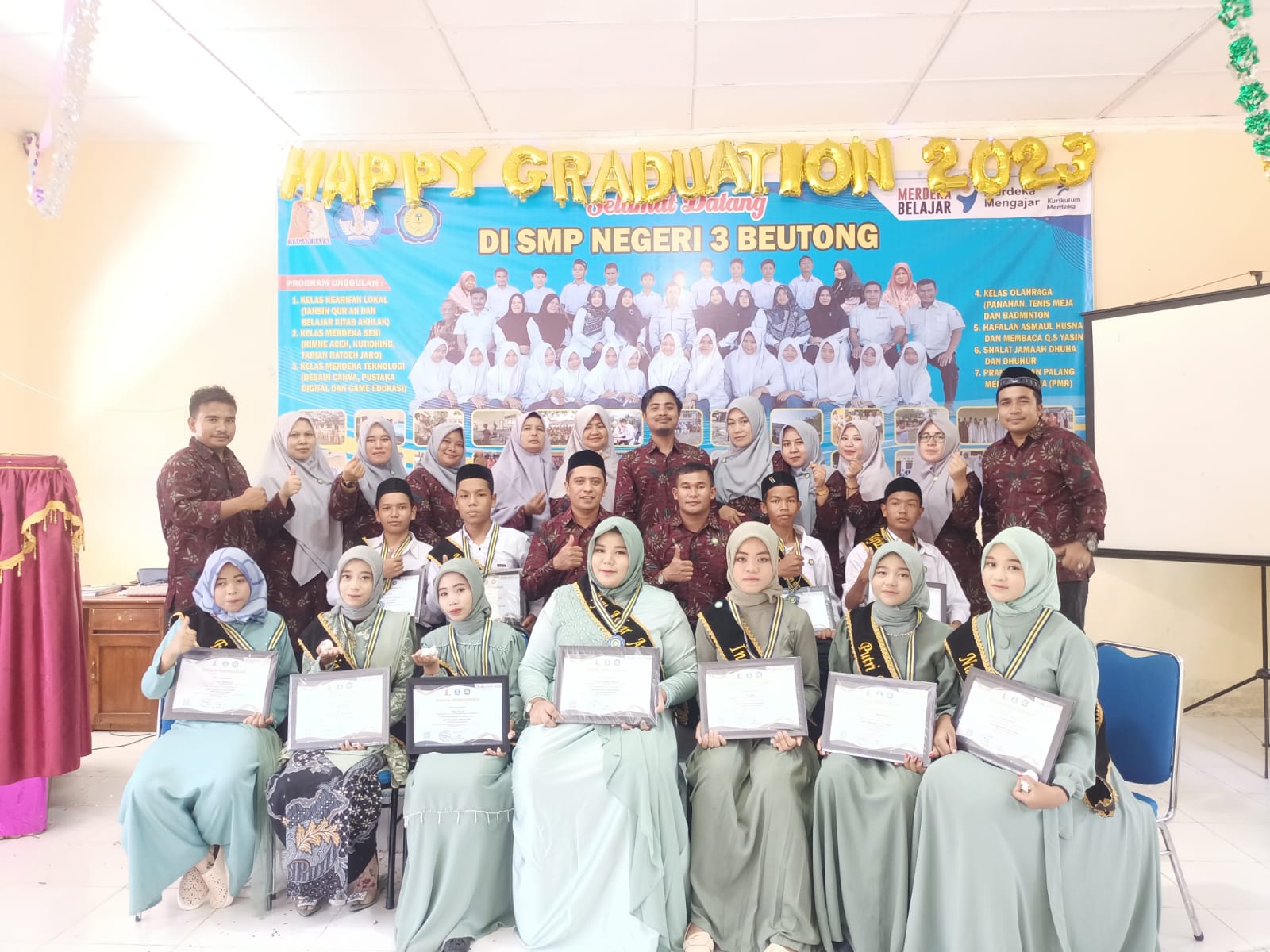 SMP Negeri 3 Beutong gelar Wisuda Pelepasan dan Perpisahan Peserta Didik