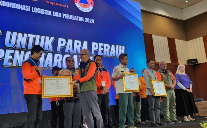 BPBD Nagan Raya Raih Penghargaan Terbaik dari BNPB