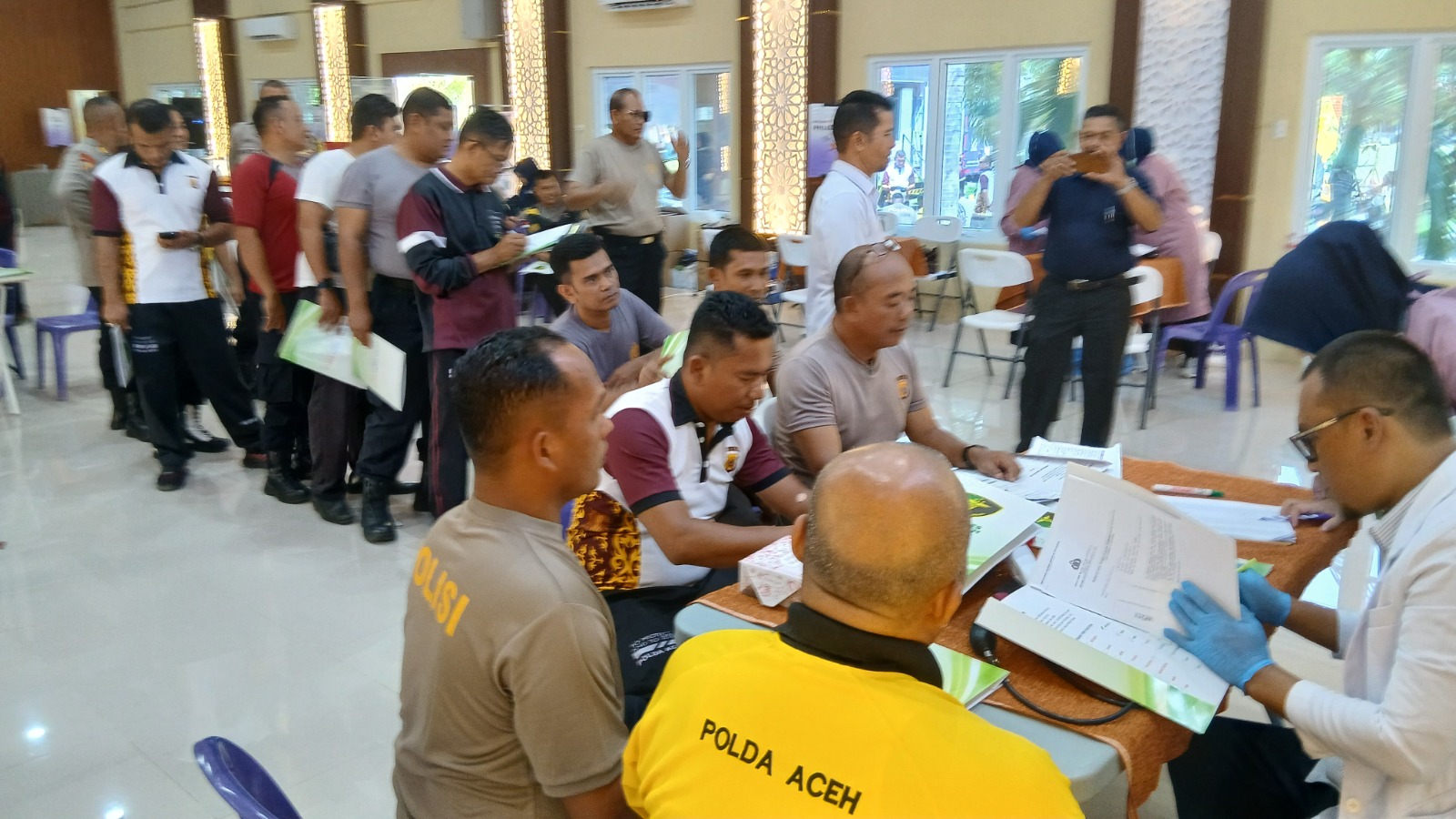 Personel Polres Bireuen Ikut Pemeriksaan Kesehatan Berkala